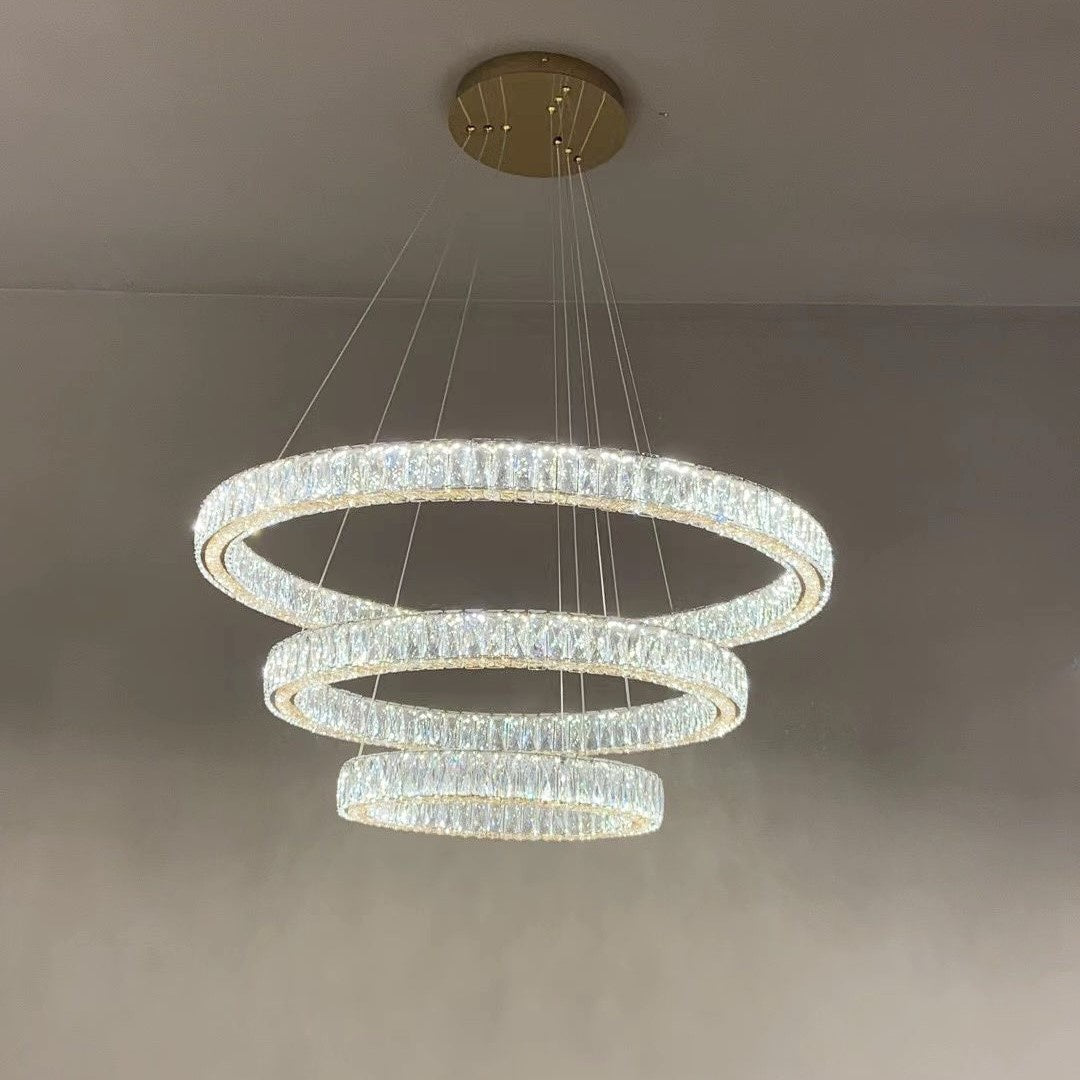 Alexa 3 Ring Chandelier – Hollywood Interiors