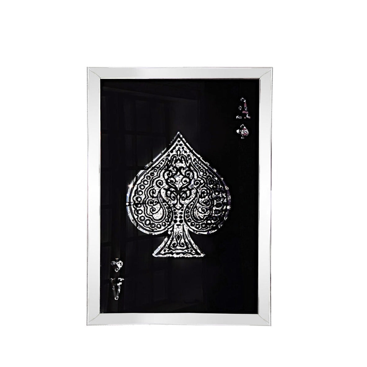 Spade Mirrored Wall Art – Hollywood Interiors