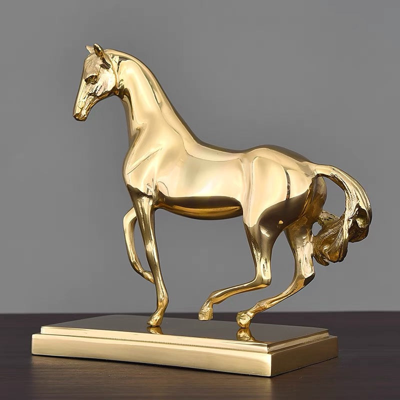 Bronte Golden Horse Statue – Hollywood Interiors