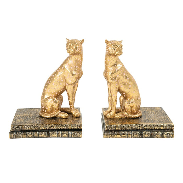 IONA RESIN CHEETAH BOOKENDS – Hollywood Interiors