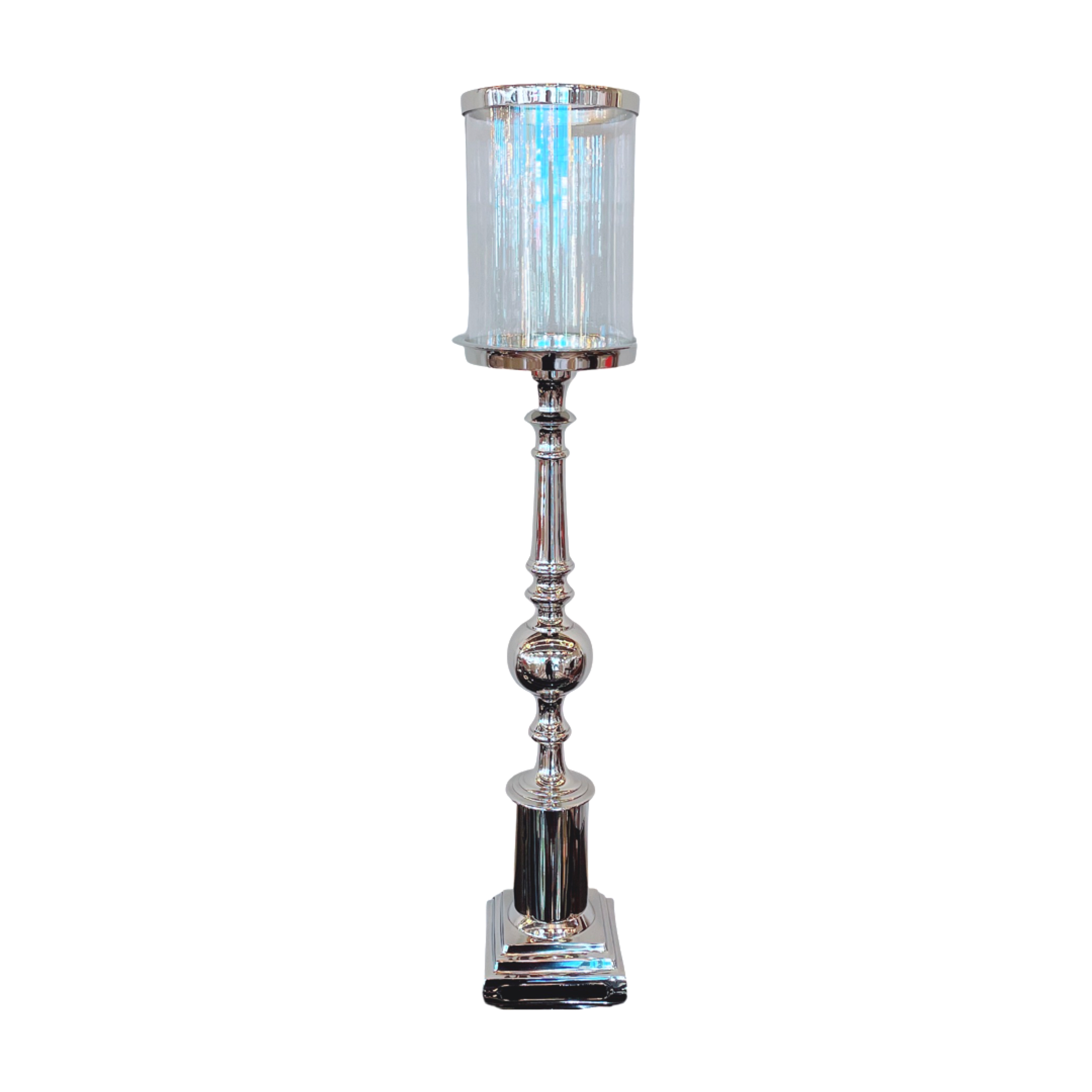 Step Pillar Candlestick w/Glass Large 69cm – Hollywood Interiors