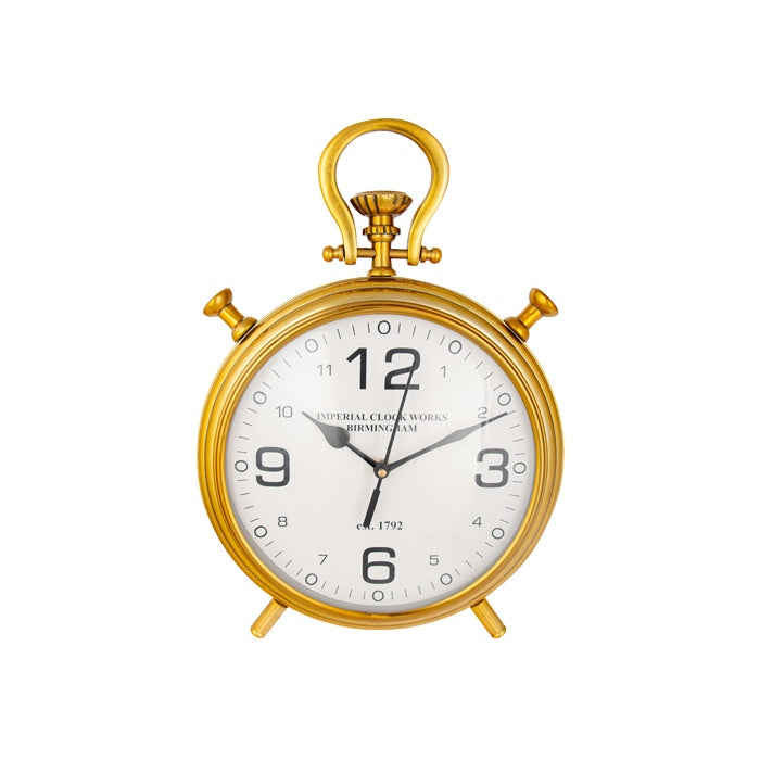 Drake Alloy Footed Clock Gold – Hollywood Interiors
