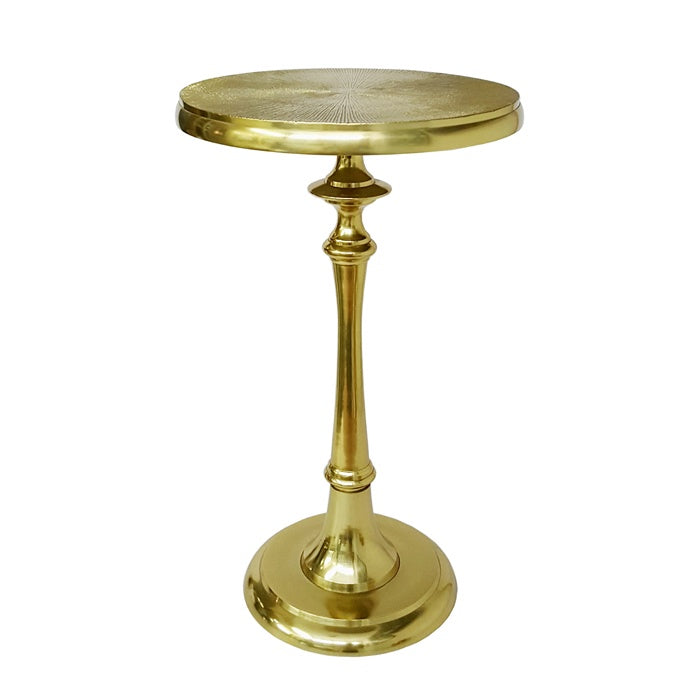 Inglewood Cast Gold Round Table – Hollywood Interiors
