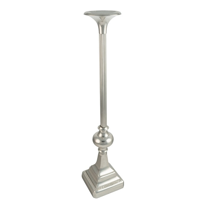 KEYS CAST METAL PILLAR HOLDER SLVR LGE – Hollywood Interiors
